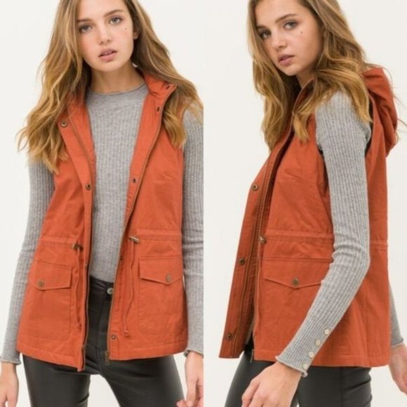 Love Tree | Jackets & Coats | Love Tree Nwt Burnt Orange Faux Fur Lined ...
